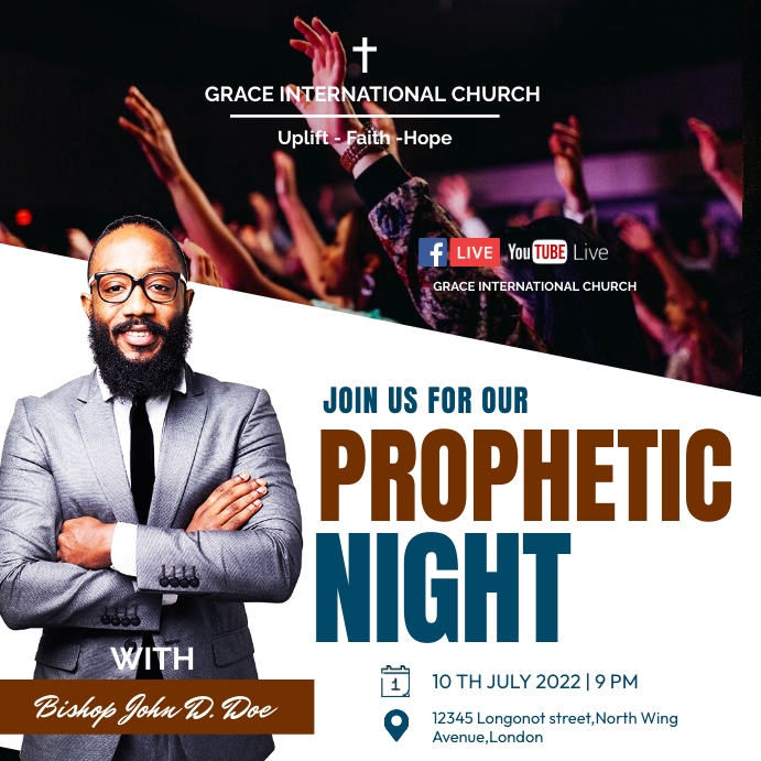Copy of PROPHETIC NIGHT FLYER | PosterMyWall