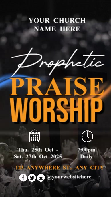 Prophetic Praise & Worship Template | PosterMyWall