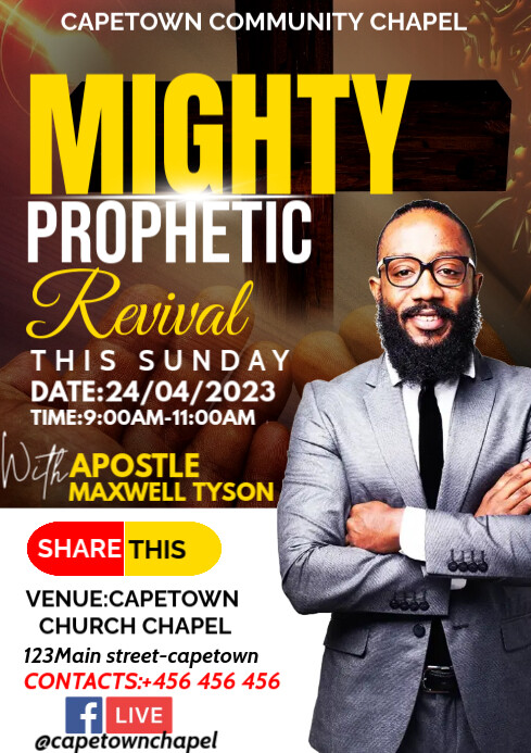prophetic revival flyer template flyer (1) | PosterMyWall