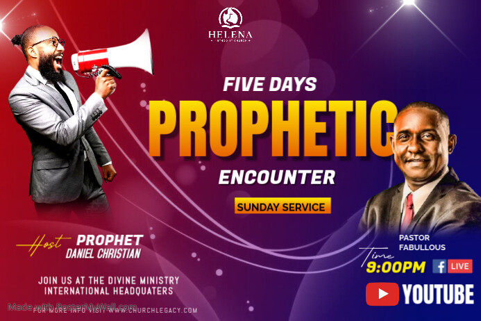 prophetic service Template | PosterMyWall