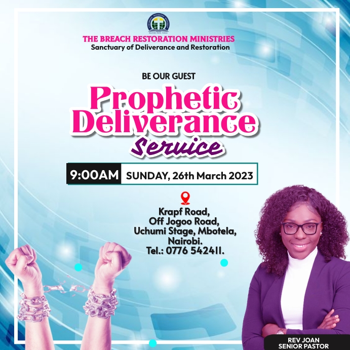 Prophetic Service Template | PosterMyWall