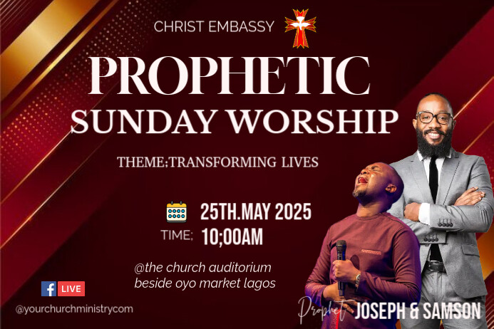 PROPHETIC SERVICE Template | PosterMyWall