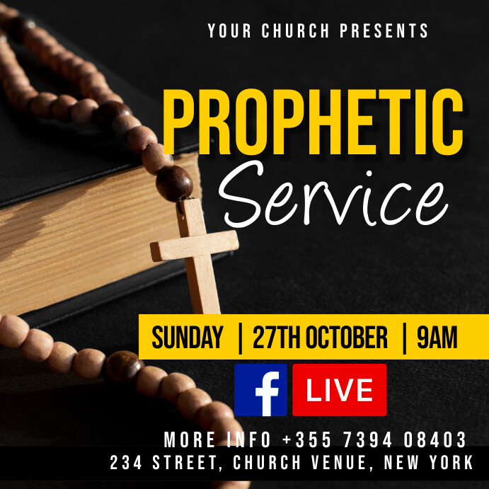 Prophetic service Template | PosterMyWall