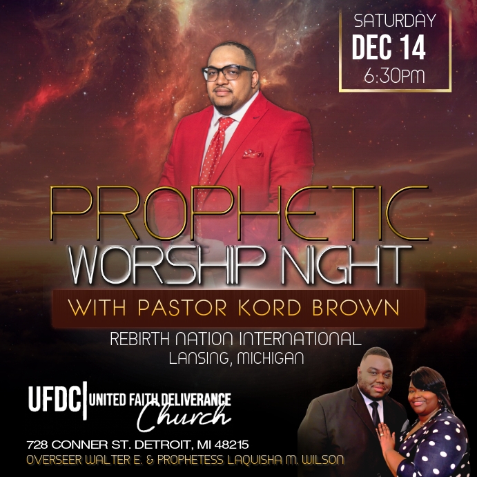 Prophetic Service Template | PosterMyWall