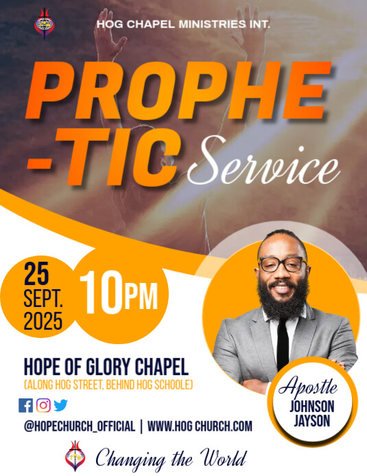 Prophetic service Template | PosterMyWall