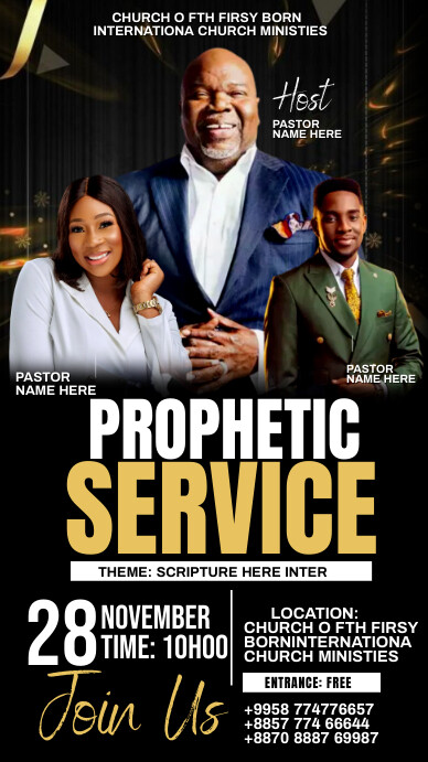 prophetic service Template | PosterMyWall