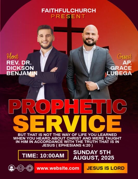 Prophetic Service Template | PosterMyWall