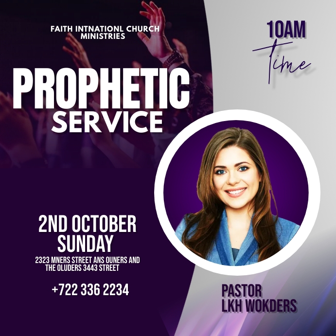 prophetic service Template | PosterMyWall