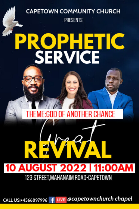 prophetic service flyer (1) Template | PosterMyWall