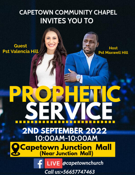 prophetic service flyer (3) Template | PosterMyWall