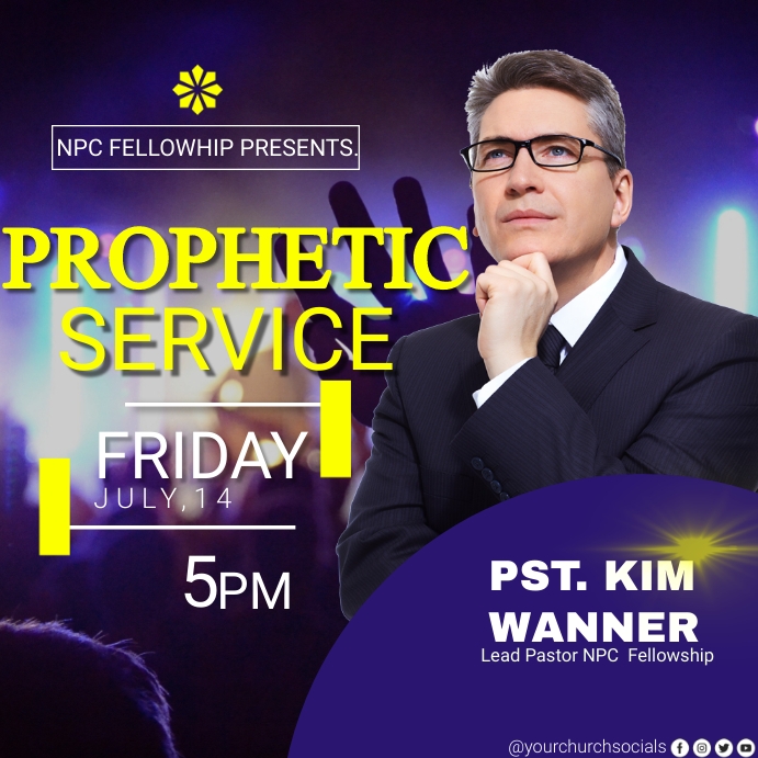 Prophetic service flyer Template | PosterMyWall