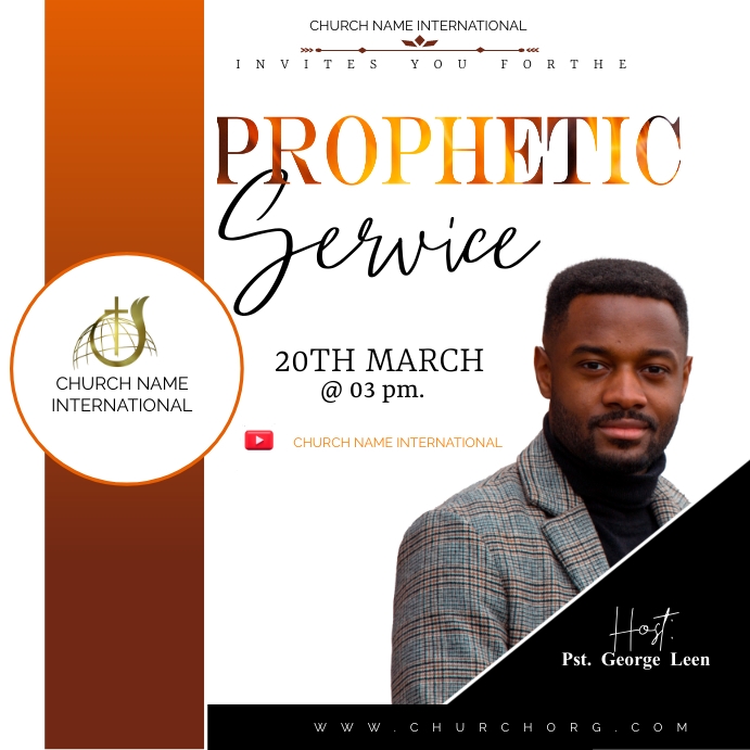 Prophetic service poster Template | PosterMyWall