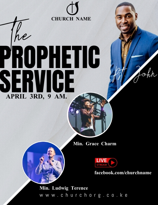 Prophetic service poster Template | PosterMyWall