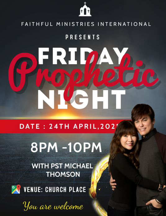 Prophetic Service Poster Template | PosterMyWall
