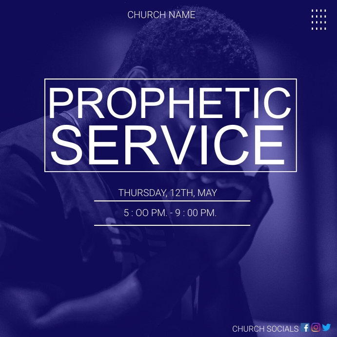 Prophetic service poster Template | PosterMyWall
