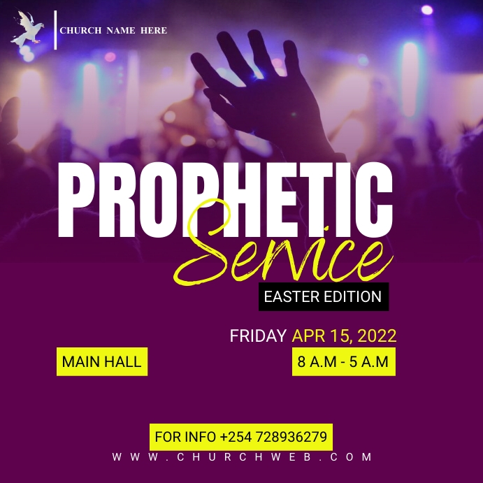 Prophetic service poster Template | PosterMyWall