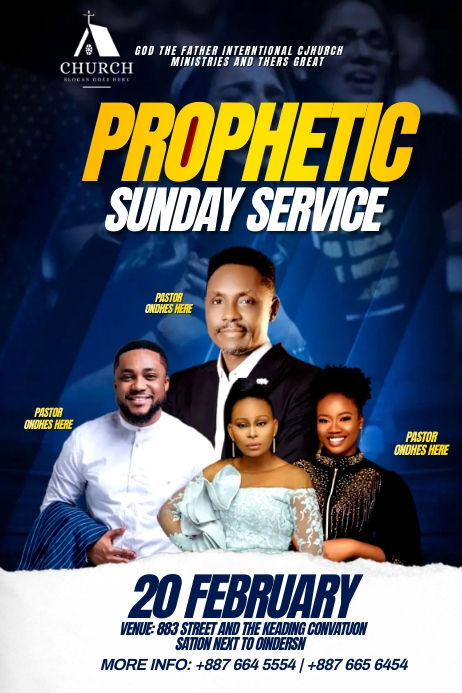 Plantilla de prophetic sunday | PosterMyWall
