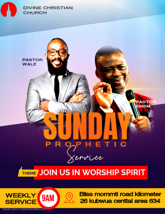 Copy of prophetic sunday flyer | PosterMyWall