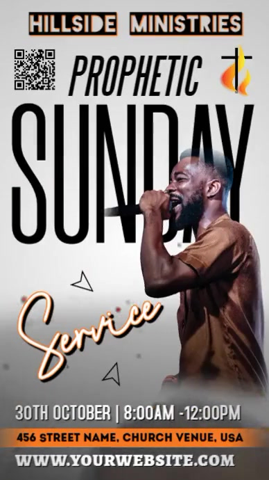 PROPHETIC SUNDAY SERVICE FLYER TEMPLATE | PosterMyWall