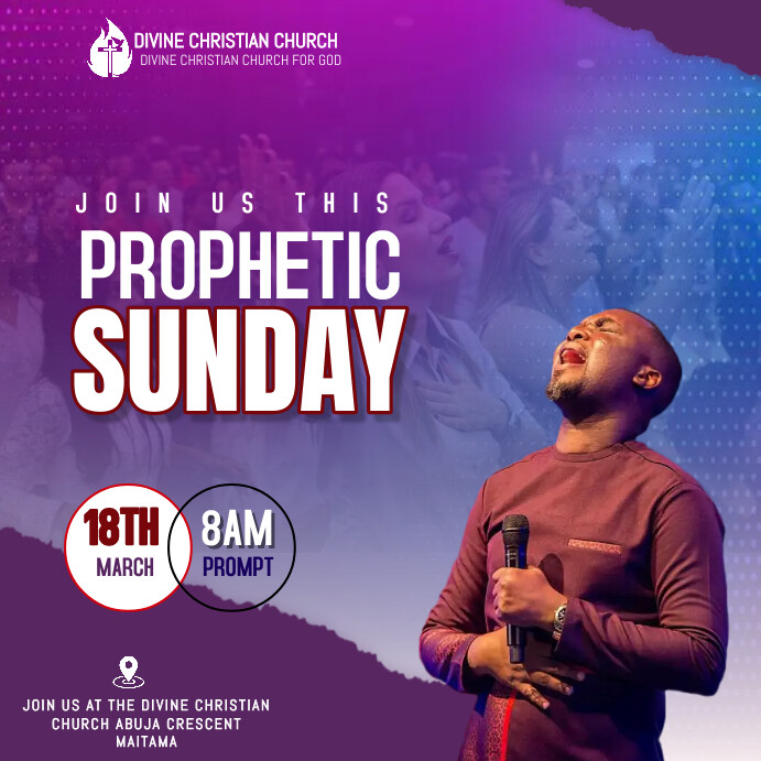 PROPHETIC SUNDAY TEMPLATE | PosterMyWall