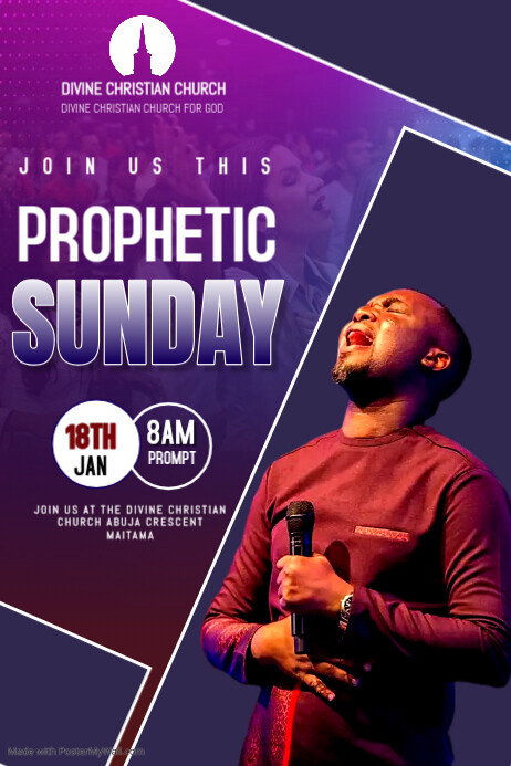 Copy of prophetic sunday worship | PosterMyWall