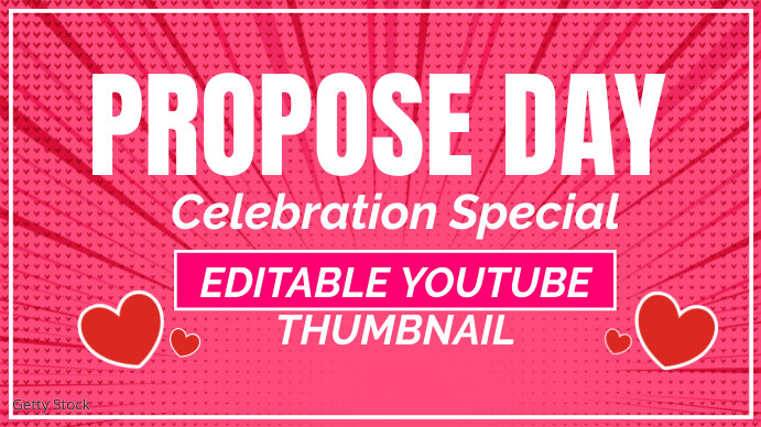 Propose day YouTube thumbnail Maker Template | PosterMyWall