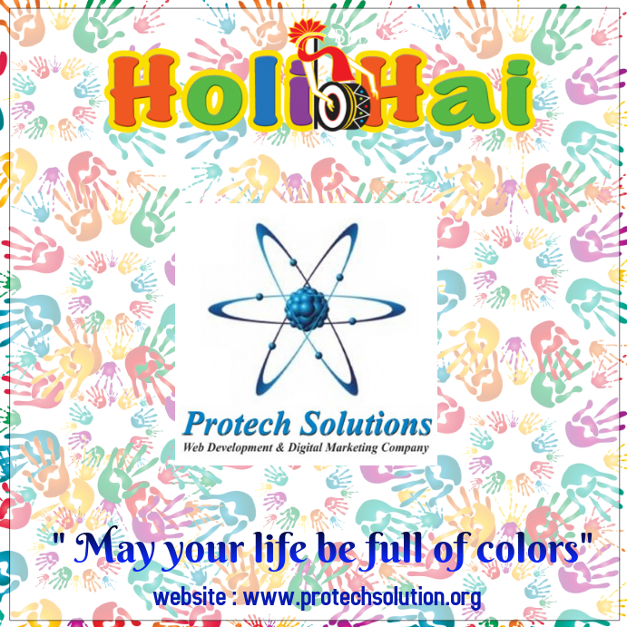 protech solution - happy holi Template | PosterMyWall