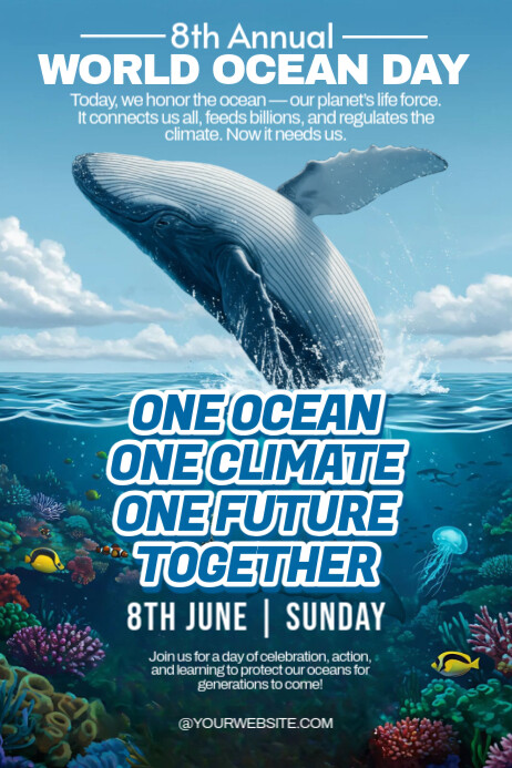 Copy of Protect Our Blue Planet: One Ocean, One Future | PosterMyWall