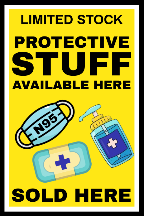 Protective Stuff Available Sign Template | PosterMyWall