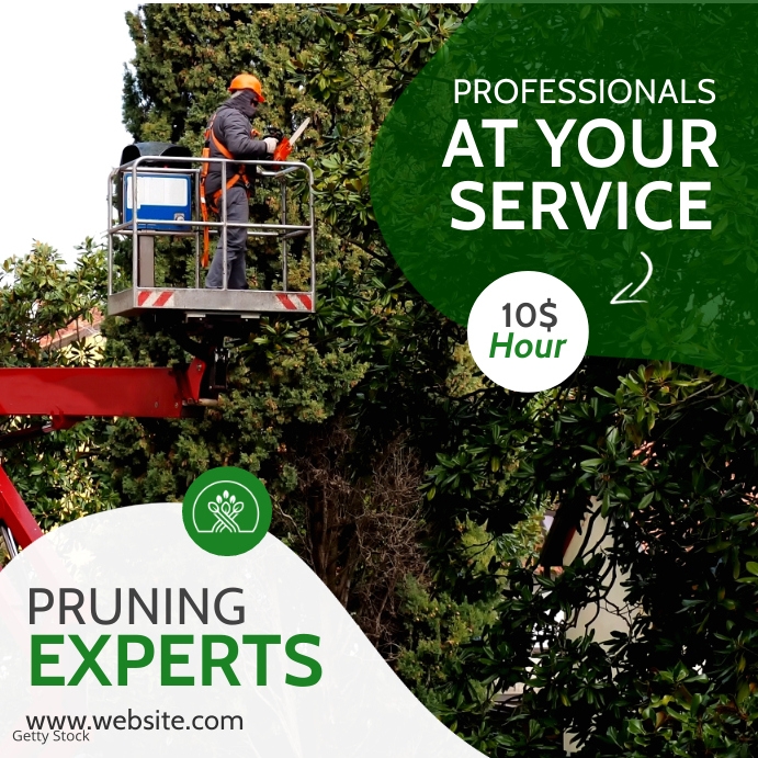 pruning services professional services advert Template | PosterMyWall