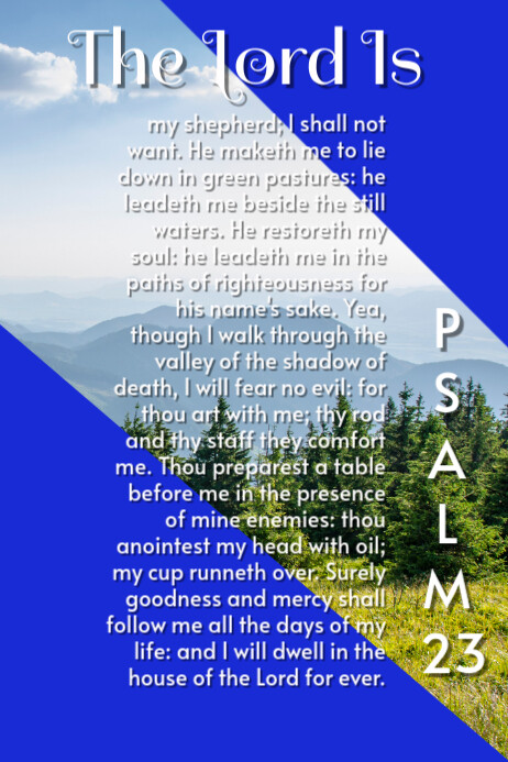 Psalm 23 Templat | PosterMyWall