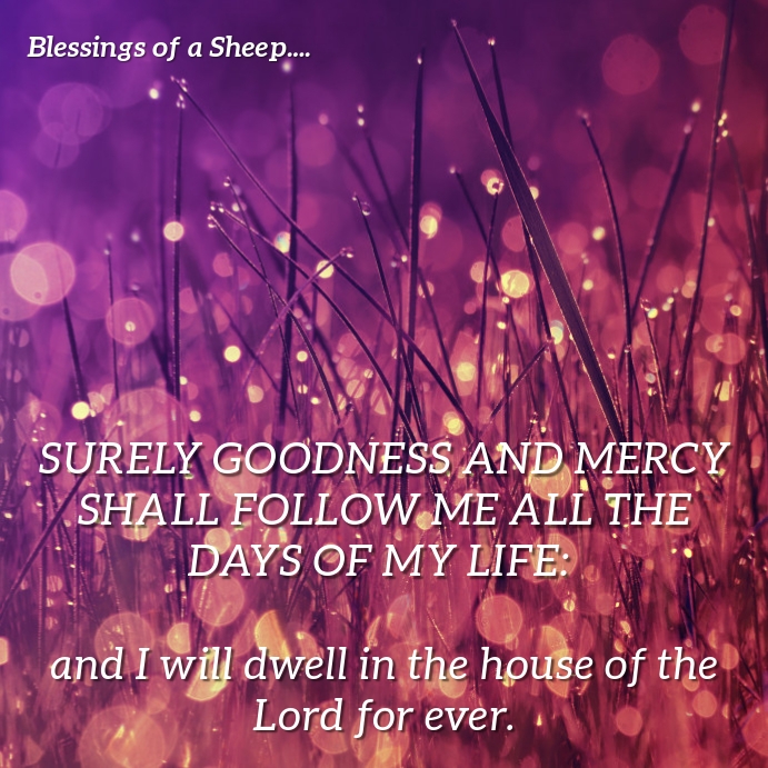 Prints Psalm 23:6 Bible Verse Printable Wall Art Surely goodness and ...