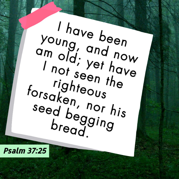 Psalm 37:25 - Bible verse Template | PosterMyWall