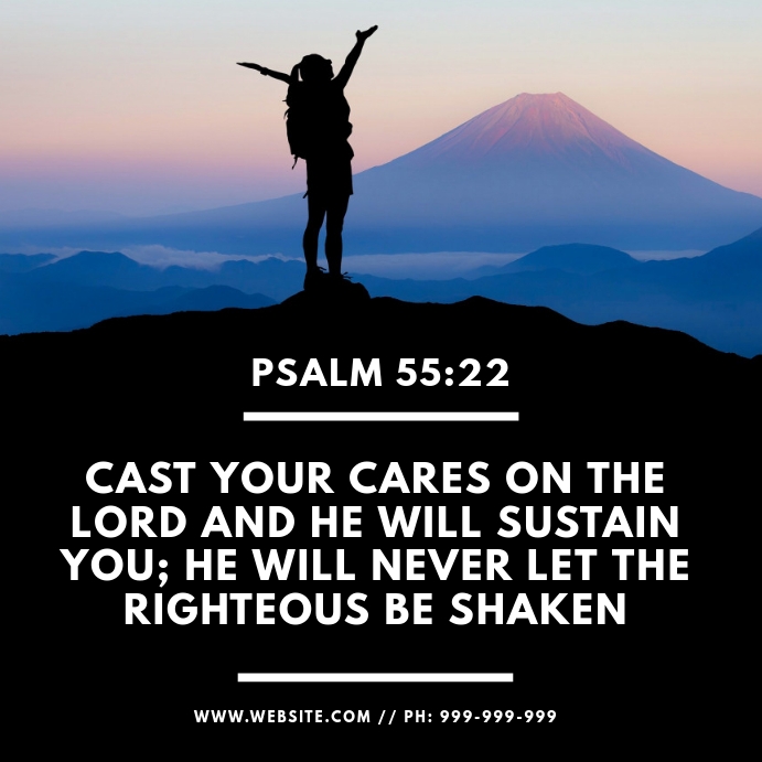 Copy of Psalm 55:22 Poster | PosterMyWall