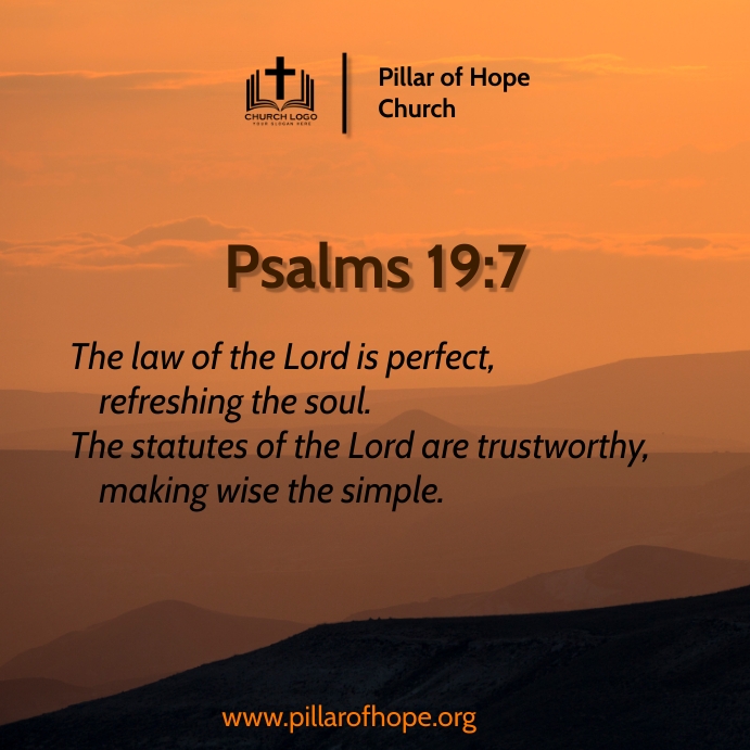 Copy of Psalms 19:7 | PosterMyWall