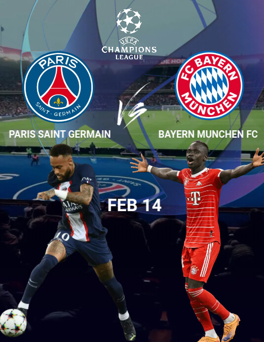PSG vs bayern flyer template | PosterMyWall