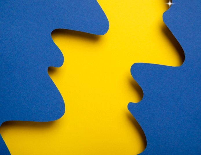 Psychedelic paper shapes different color tone Template | PosterMyWall