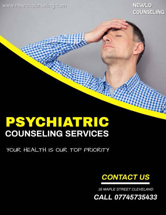 Psychiatric Counseling Services Ad Template | PosterMyWall