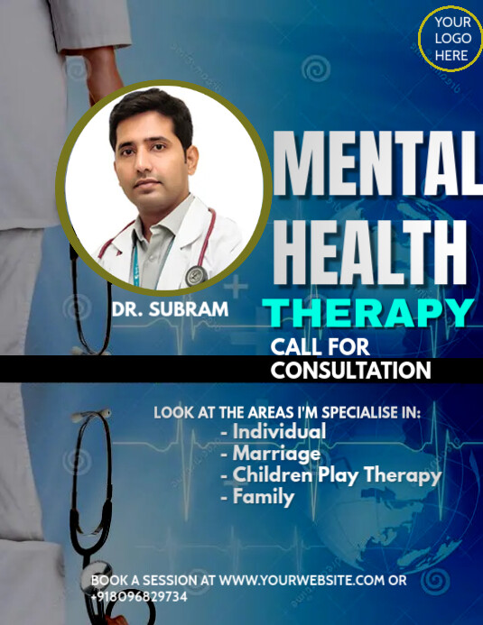 Psychiatric Counseling Services Video Ads Template | PosterMyWall