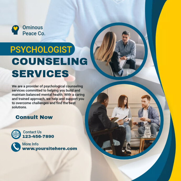 Psychologist Counselling Services Template | PosterMyWall