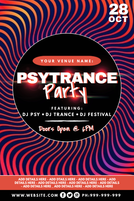Copy of Psytrance Party Poster | PosterMyWall