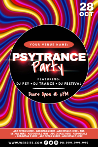 Customizable Design Templates for psytrance | PosterMyWall
