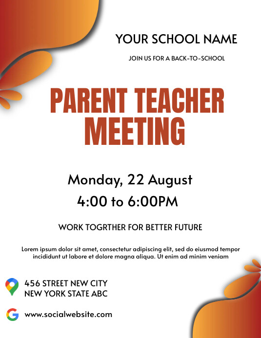 PTA Meeting Template | PosterMyWall