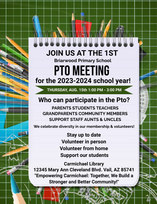 Copy of Pto meeting flyer | PosterMyWall