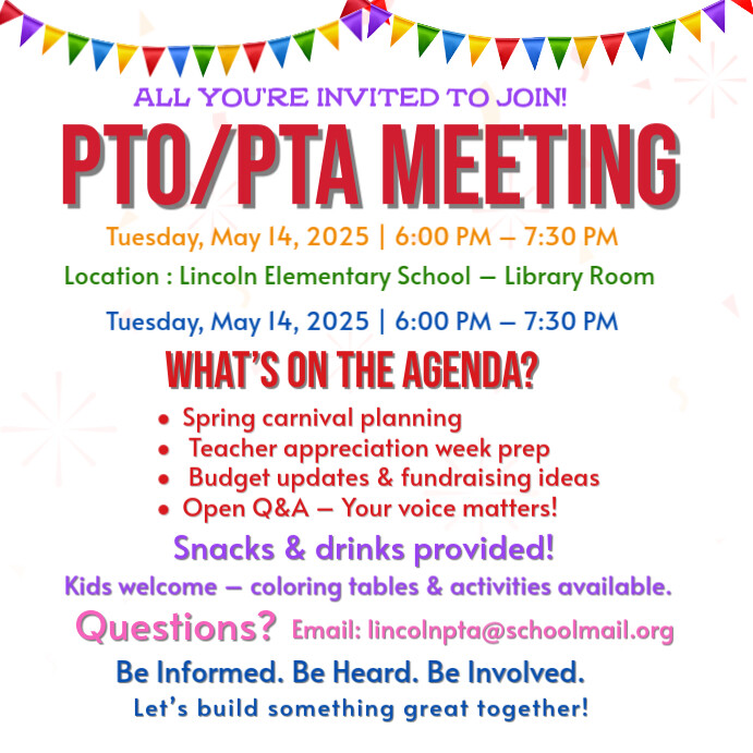 Copy of PTO PTA Meeting Flyer Template | PosterMyWall