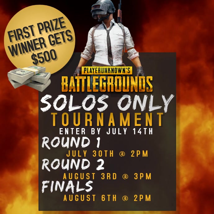 PUBG PLAYERUNKNOWN'S BATTLEGROUNDS TOURNAMENT Template | PosterMyWall