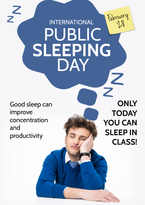 Copy of Public Sleeping Day flyer Template | PosterMyWall