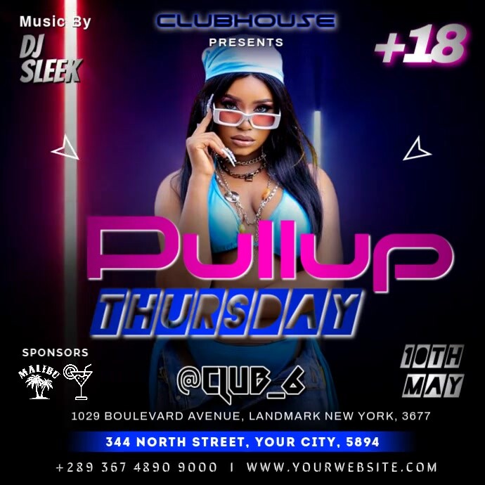 PULL UP THURSDAY PARTY FLYER TEMPLATE | PosterMyWall