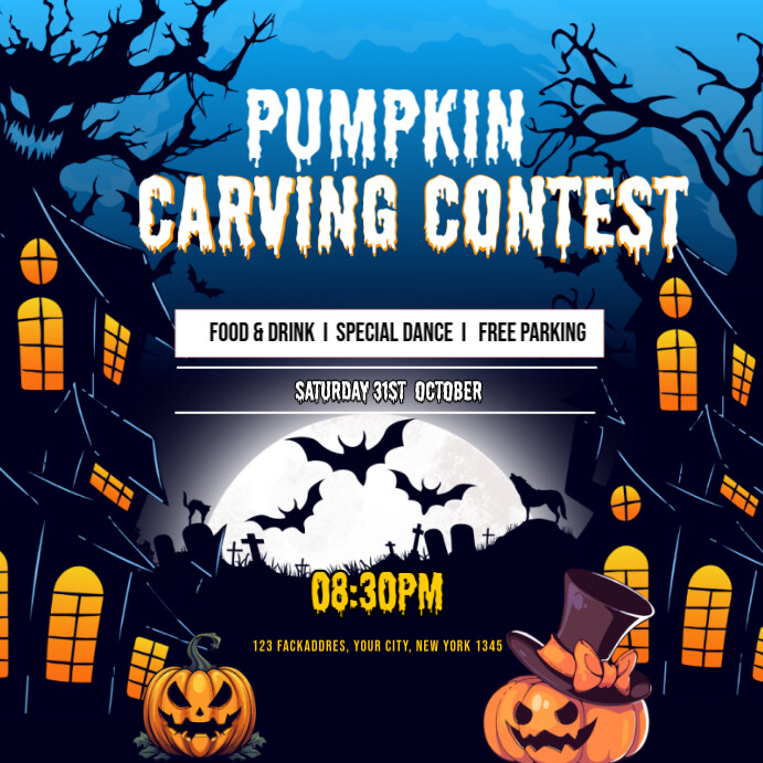 Modèle Pumpkin Carving Contest | PosterMyWall