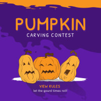 Pumpkin carving contest Template | PosterMyWall